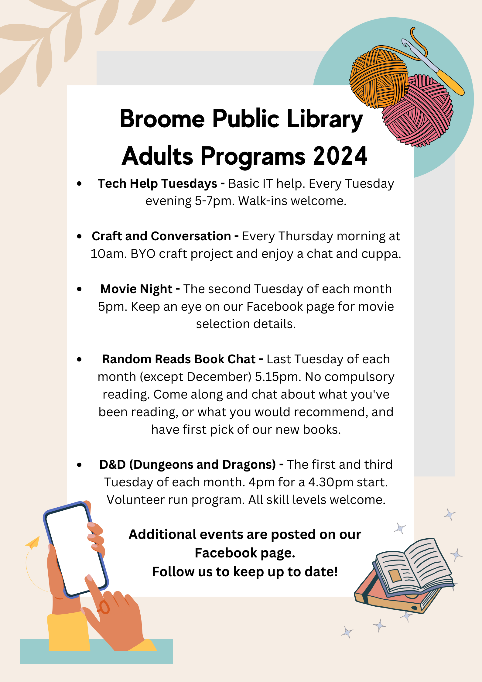 Library Programs and Events Shire of Broome