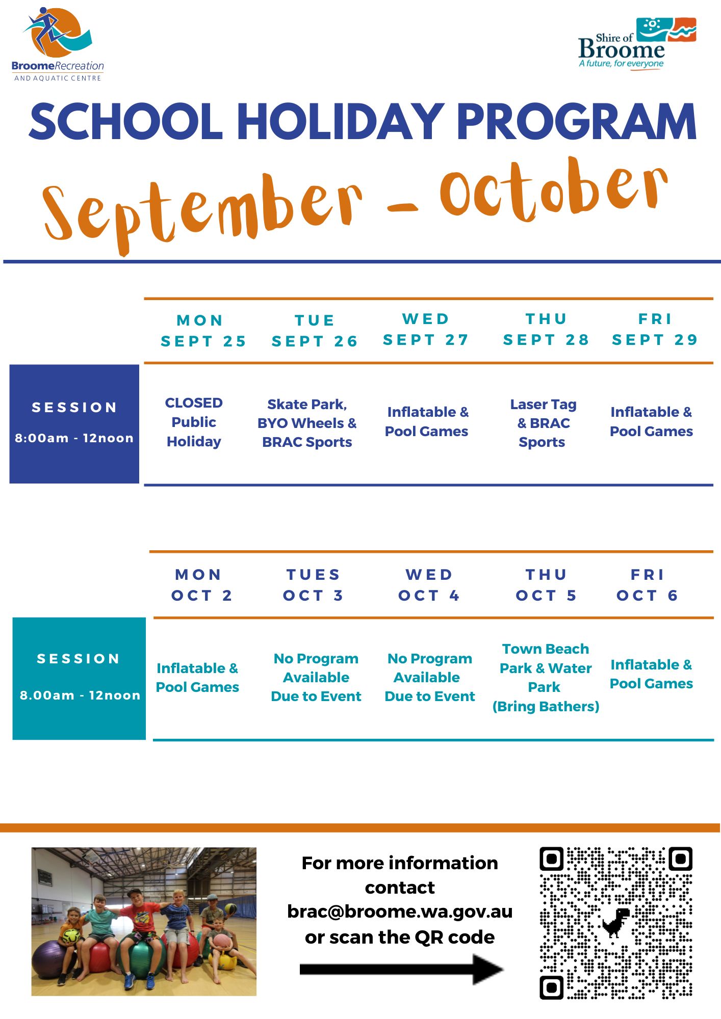 School Holiday Program Shire of Broome