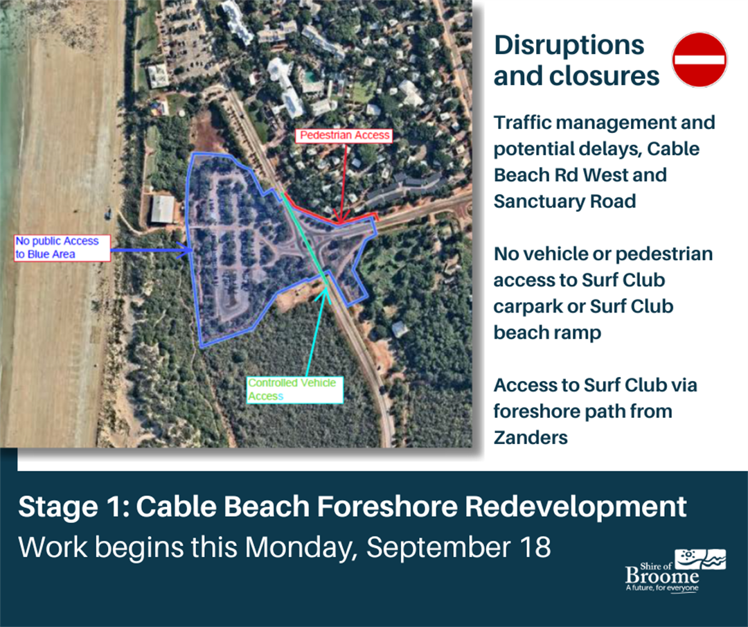 Disruptions expected during Cable Beach Foreshore Redevelopment work ...