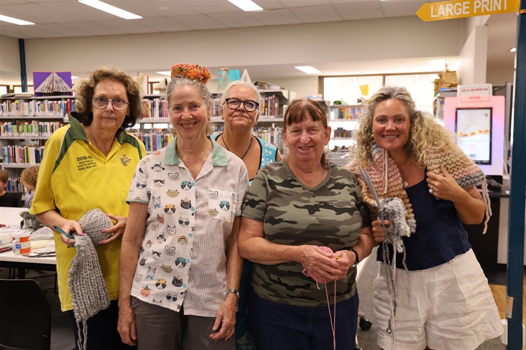 Broome Public Library group craft comfort for those in need Shire of Broome